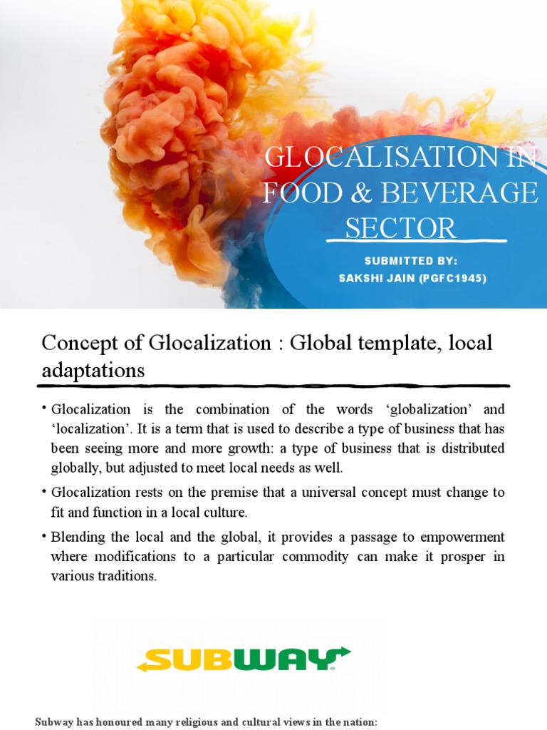 Glocalization in Food & Beverage | PDF | Menu | Indian Cuisine