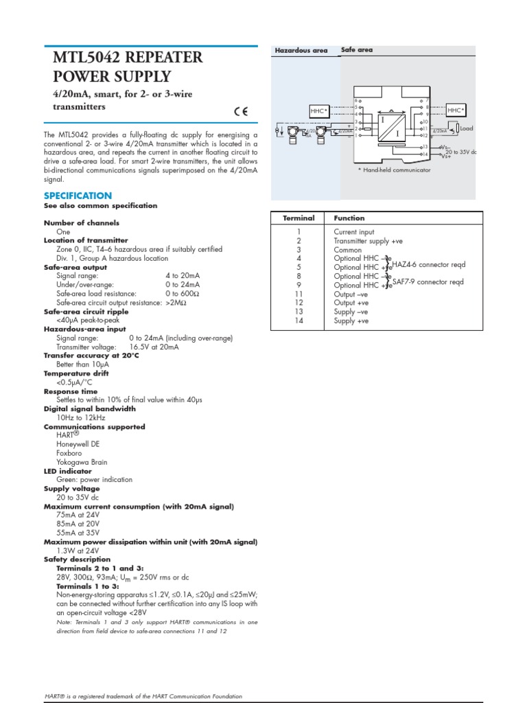 MTL5042 | PDF | Power Supply | Electric Power