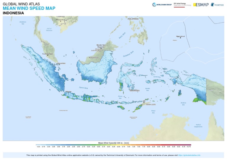 Global Wind Atlas: Indonesia Map | PDF