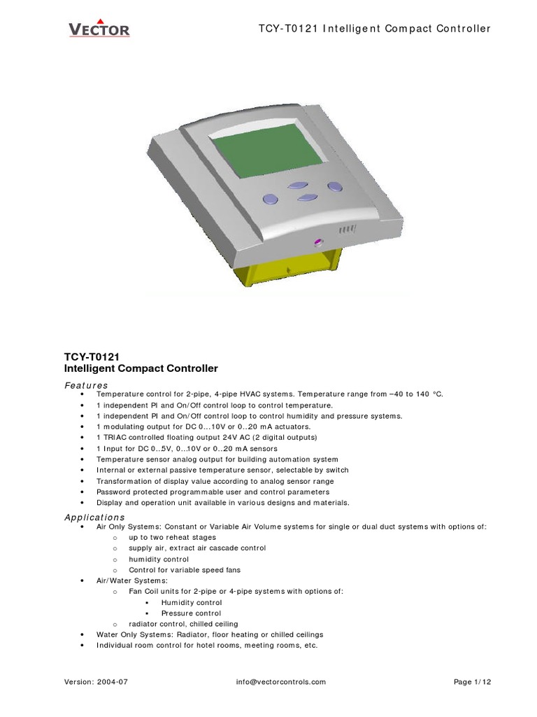 Controlador - TCY-T0121 - Data Sheet | PDF | Parameter (Computer Programming) | Power Supply
