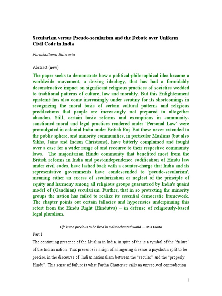 Pseudo-Secularism Etc1 | PDF | Bharatiya Janata Party | Secularism