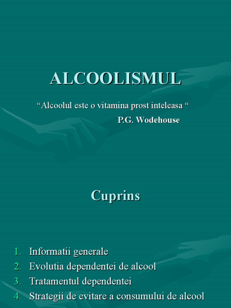 ALCOOLISMUL | PDF
