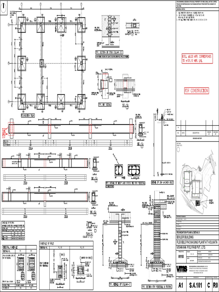 Foundation Plan for Kolkata Plant | PDF