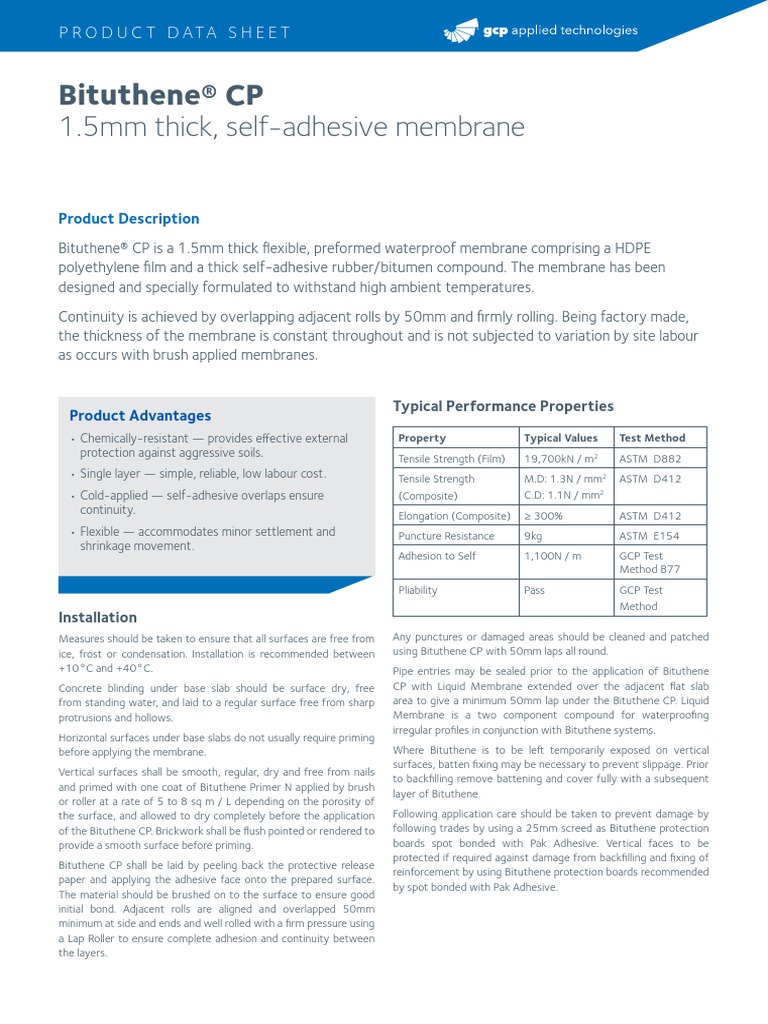 Bituthene CP | PDF | Trademark | Pallet