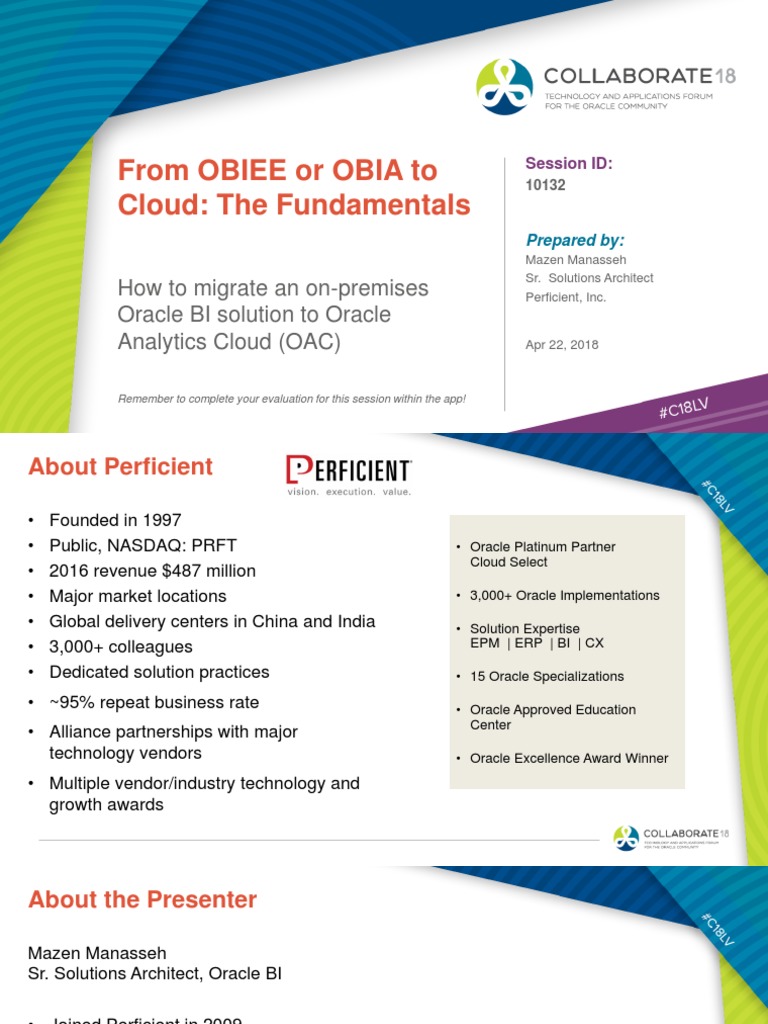 From OBIEE or OBIA To Cloud: The Fundamentals | PDF | Platform As A Service | Cloud Computing