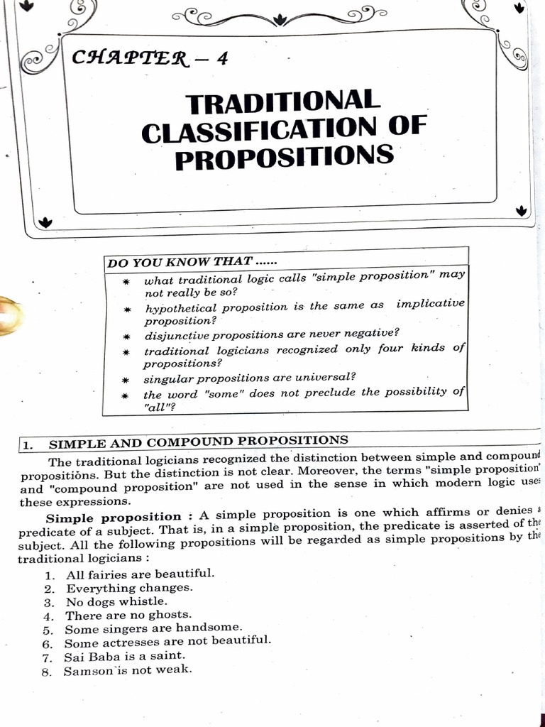 Traditional Classification of Propositions | PDF | Proposition | Syntax
