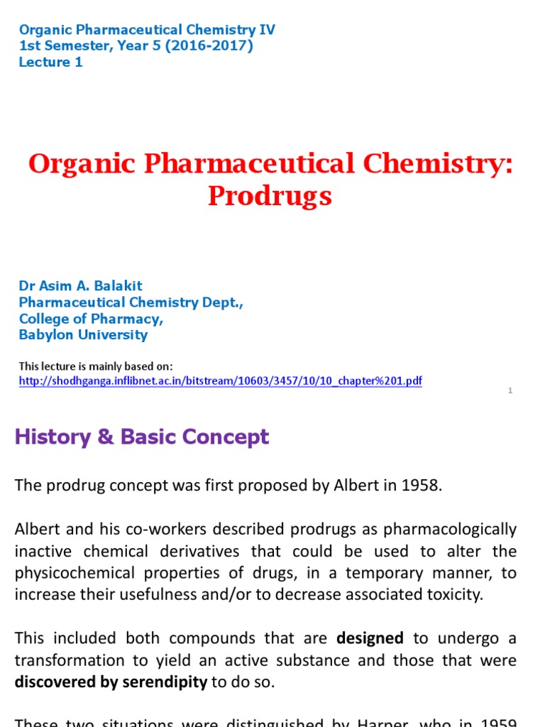 Organic Pharmaceutical Chemistry IV 1st Semester, Year 5 (2016-2017 ...