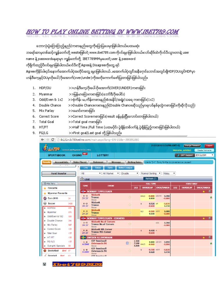 How To Play Online Betting in Ibet789 PDF | PDF