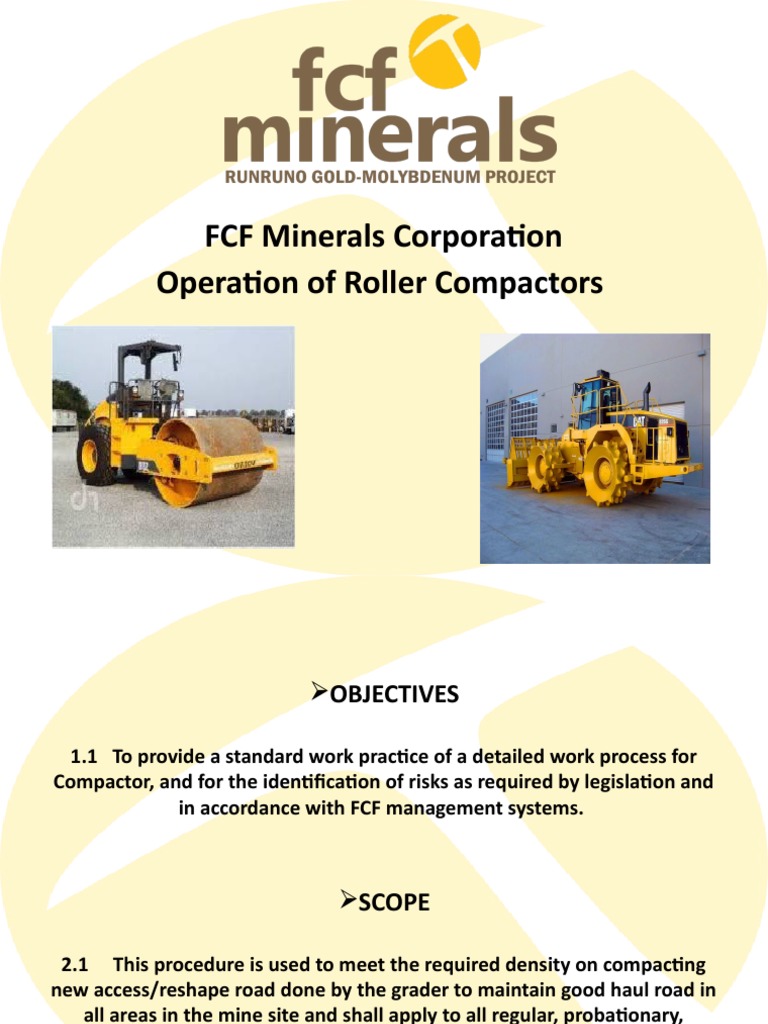 FCF Minerals Corporation Operation of Roller Compactors | PDF | Safety ...