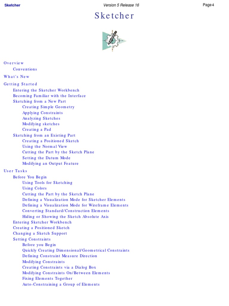 CATIA v5 - Sketcher | PDF | Button (Computing) | Dialog Box