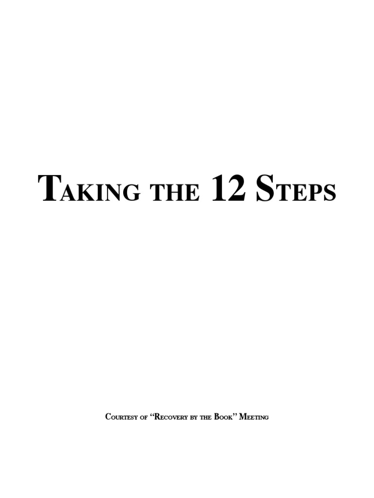 Taking The 12 Steps Workbook Pdf Pdf Twelve Step Program Alcoholism
