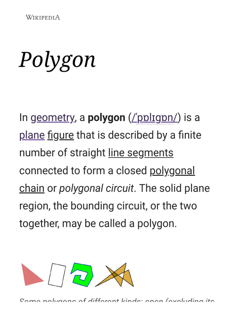 Polygon - Wikipedia | Download Free PDF | Polygon | Area