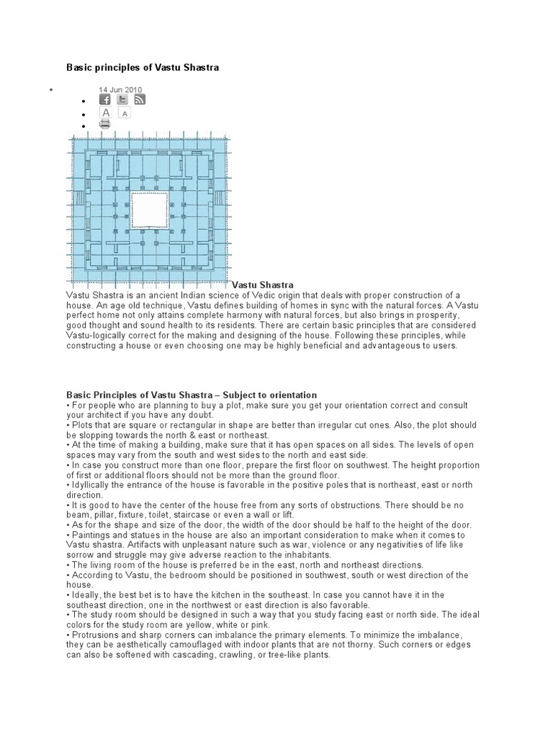 Basic Principles of Vastu Shastra | PDF | Stairs | Bathroom