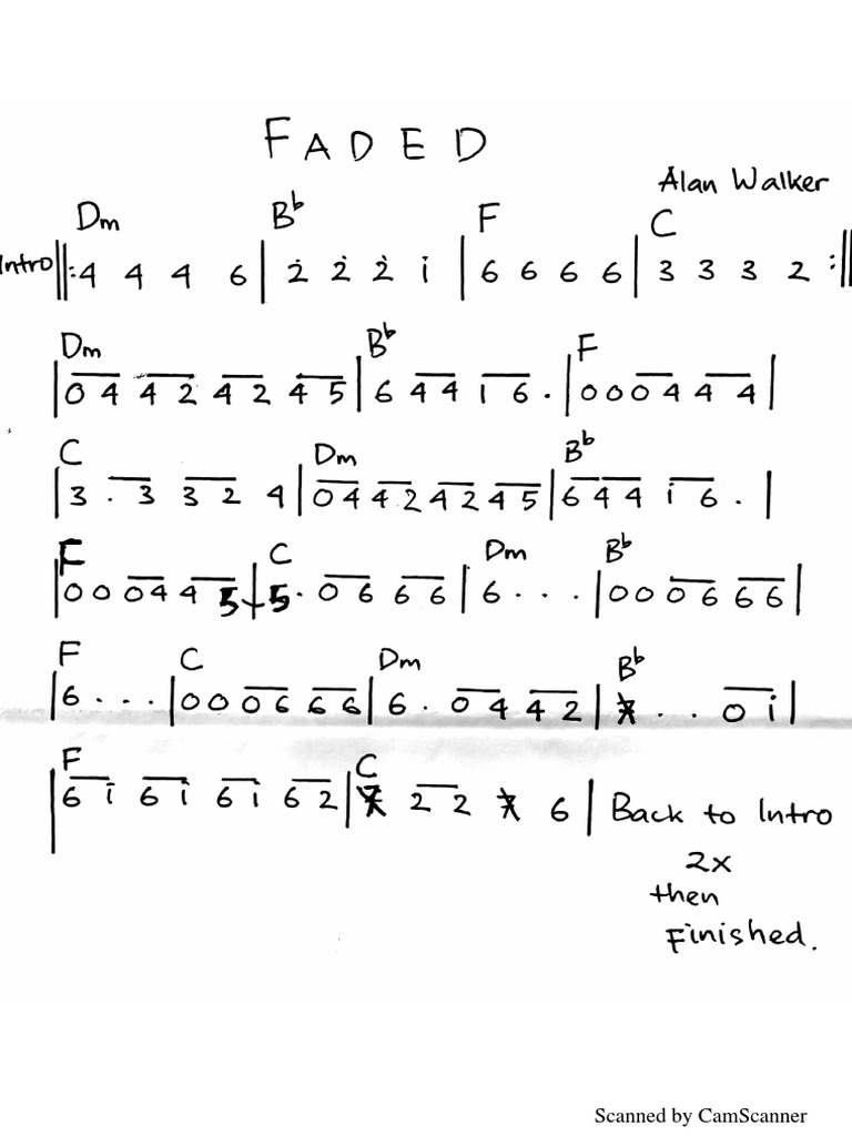 Faded - Not Angka | PDF