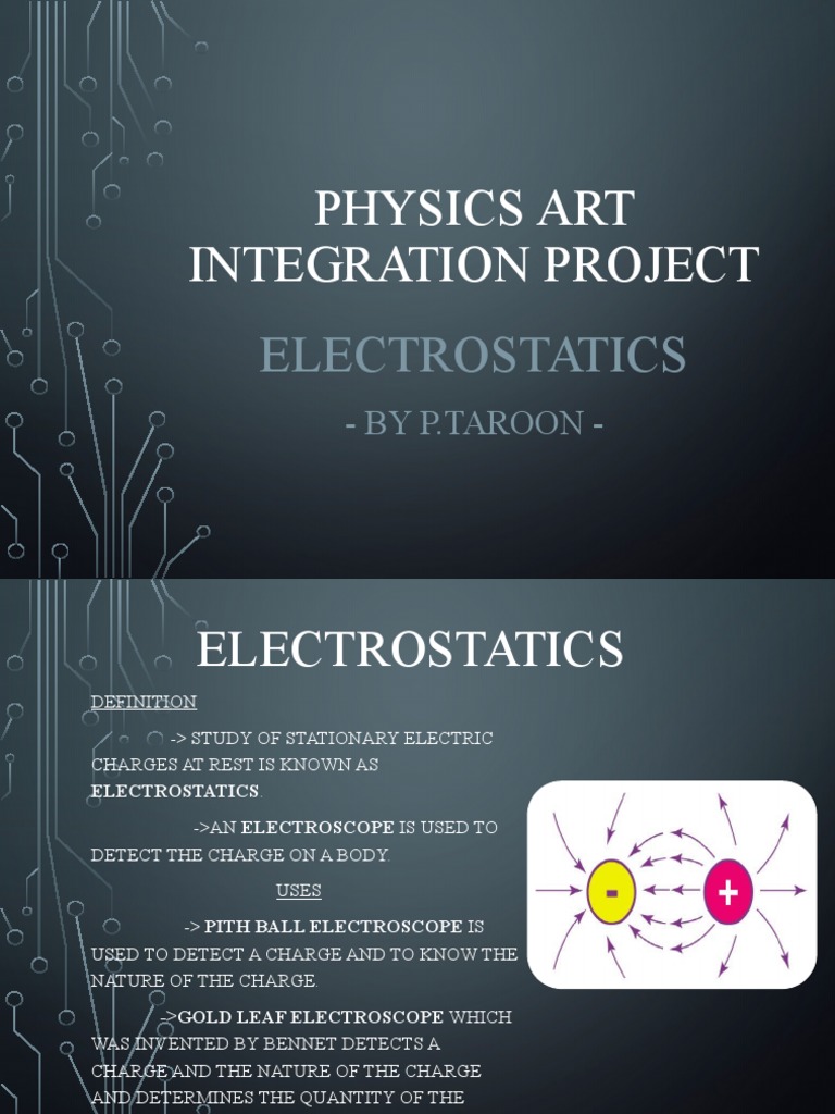 Physics Art Integration Project: Electrostatics | PDF | Flux ...