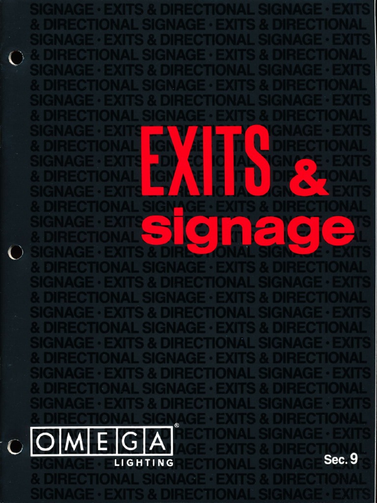 Omega Lighting Exit & Signage Catalog 12-87 | PDF | Nature