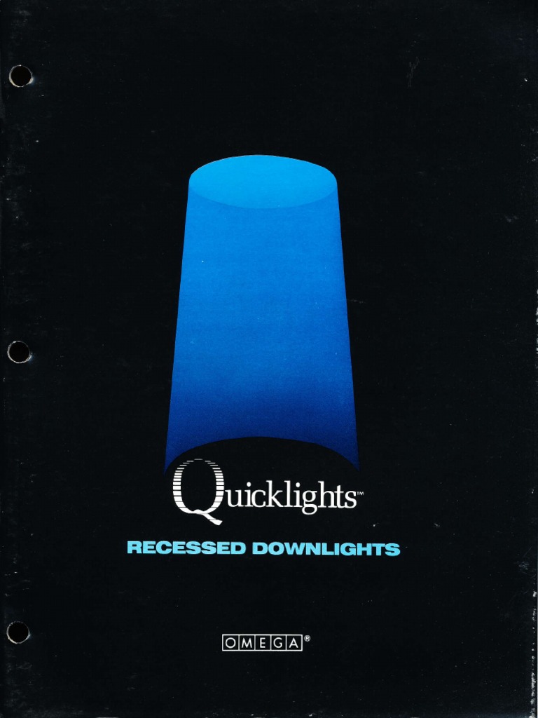 Omega Lighting Quicklights Recessed Downlights Catalog 8-88 | PDF ...
