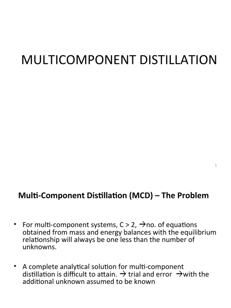 Understanding the Fundamentals of Multi-Component Distillation Design ...
