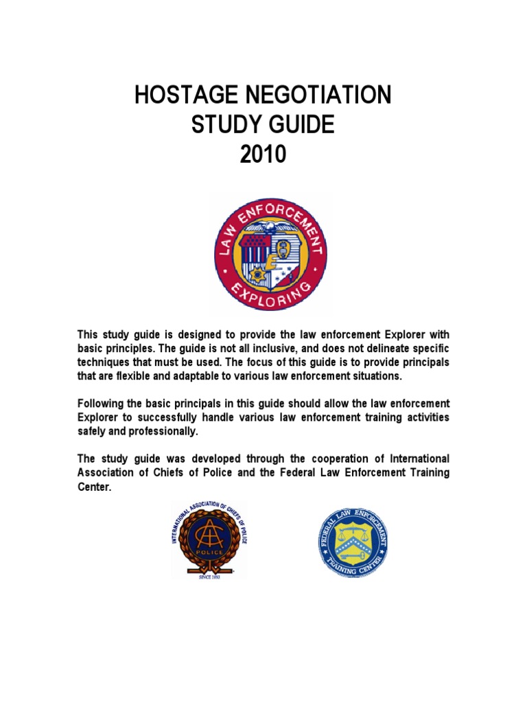 Hostage Negotiation Study Guide - Federal Law Enforcement Training ...