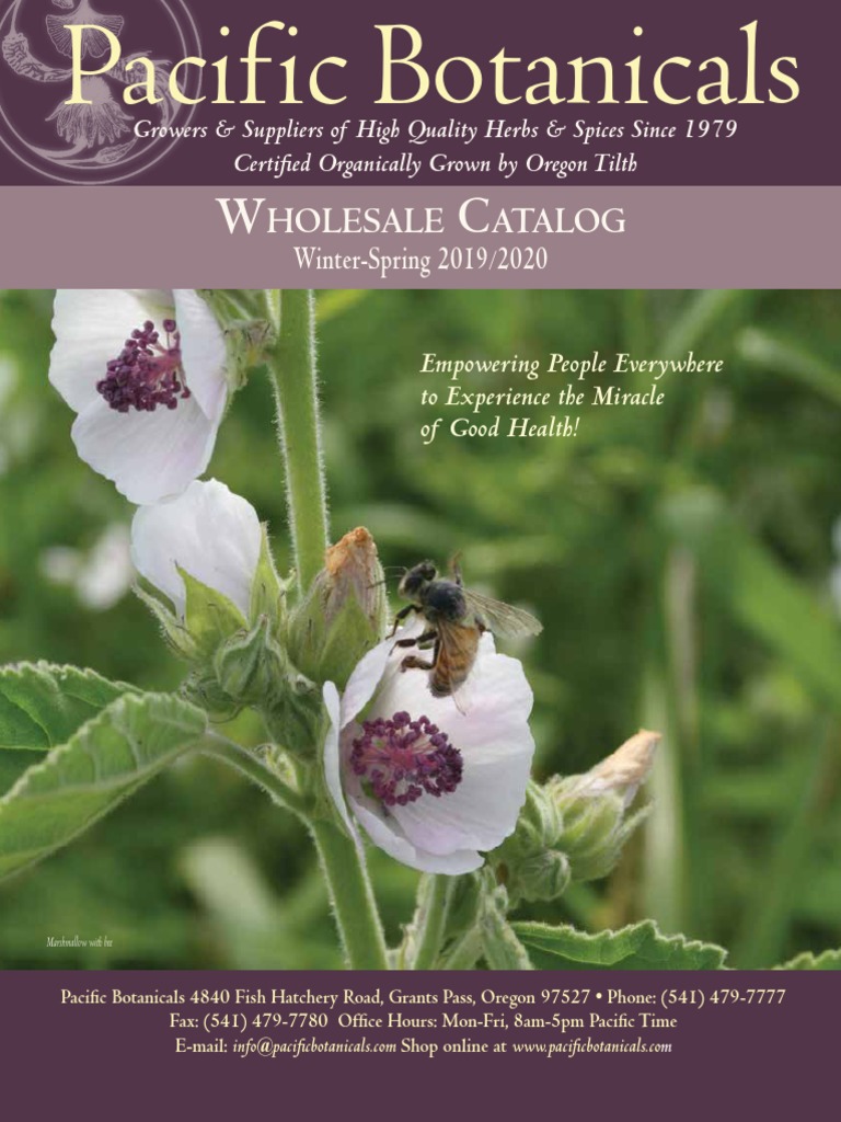 Pacific Botanicals Catalog 19 - 20 Winter Spring | PDF | Black Pepper ...