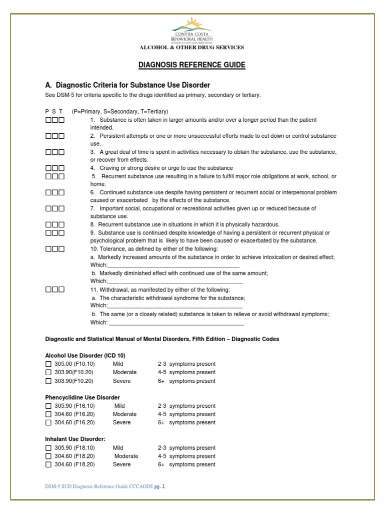 DSM-5 Substance Use Disorder Guide | PDF | Substance Use Disorder ...