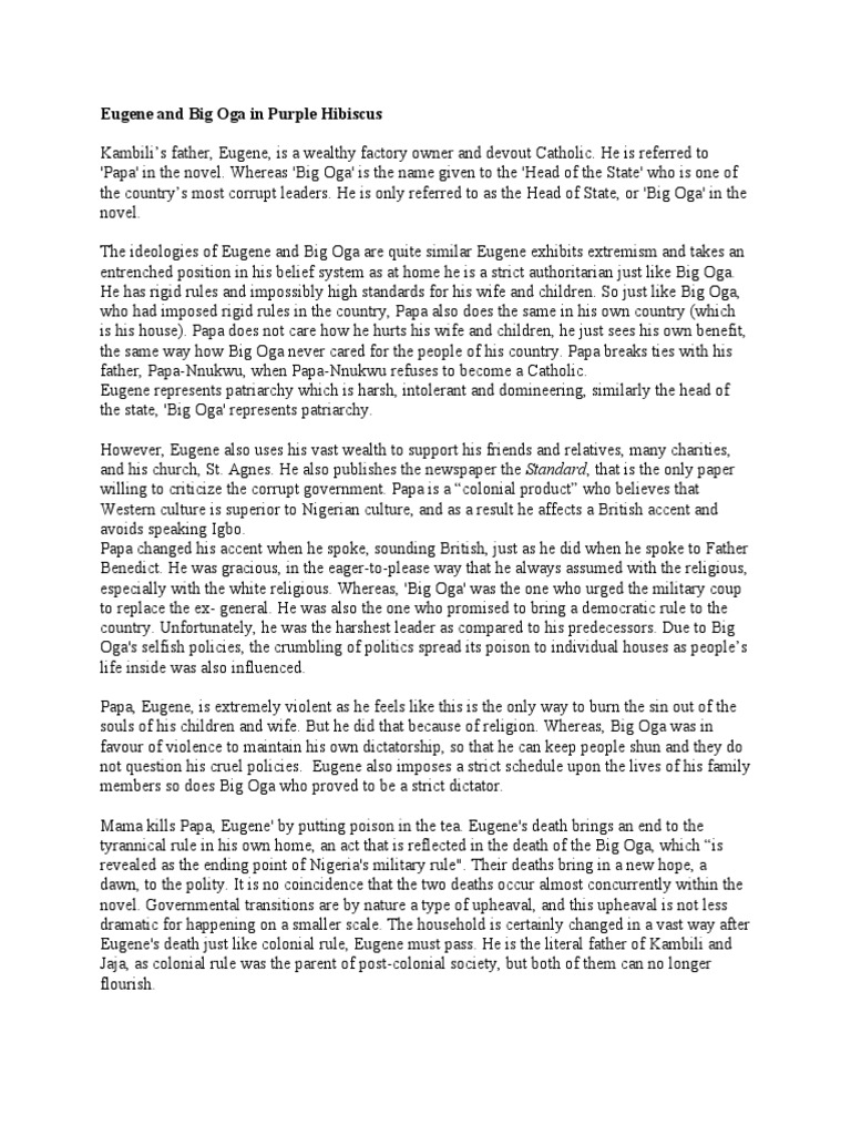 Eugene and Big Oga in Purple Hibiscus | PDF