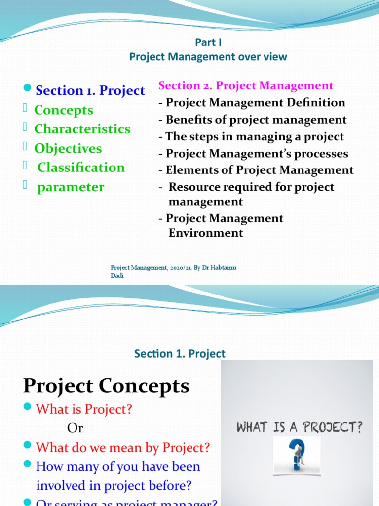 PROJECT M - Part I Section 1 & 2 | PDF | Project Management | Goal