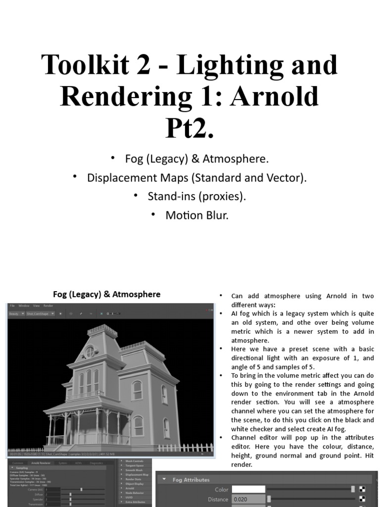 Toolkit 2: Arnold Lighting and Rendering Pt2 | PDF | Rendering (Computer Graphics) | Texture Mapping
