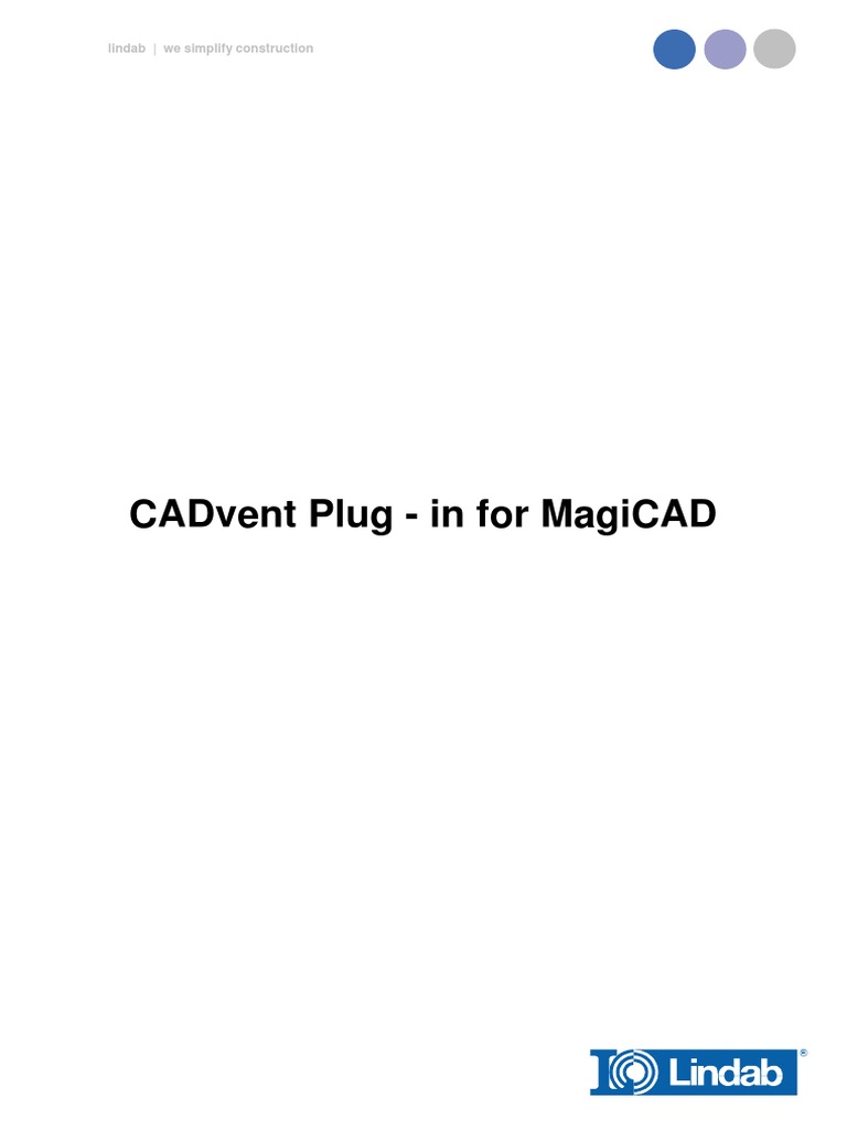 Manual Lindab CADvent Plug-In - UK PDF | PDF | Duct (Flow) | Microsoft Windows
