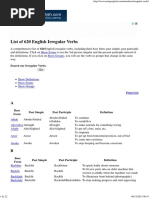 Cambridge Irregular Verbs List | PDF | Semantic Units | Linguistic ...