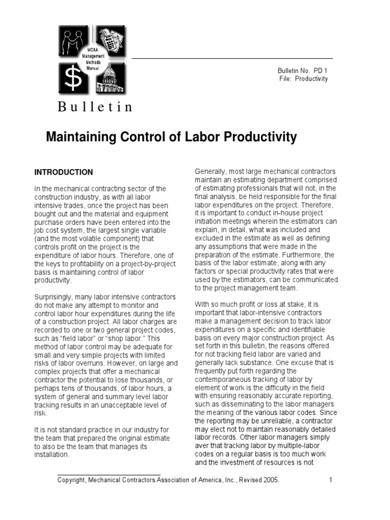 MCAA Guide Productivity | PDF | Project Management | Pipe (Fluid ...