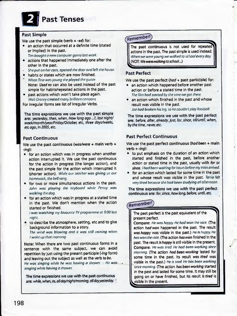 Past Tenses ALL. Theory and Exercises | PDF
