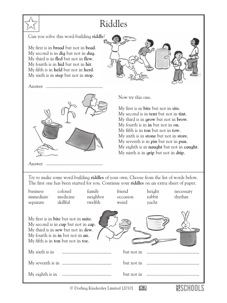 Riddle Worksheet | PDF