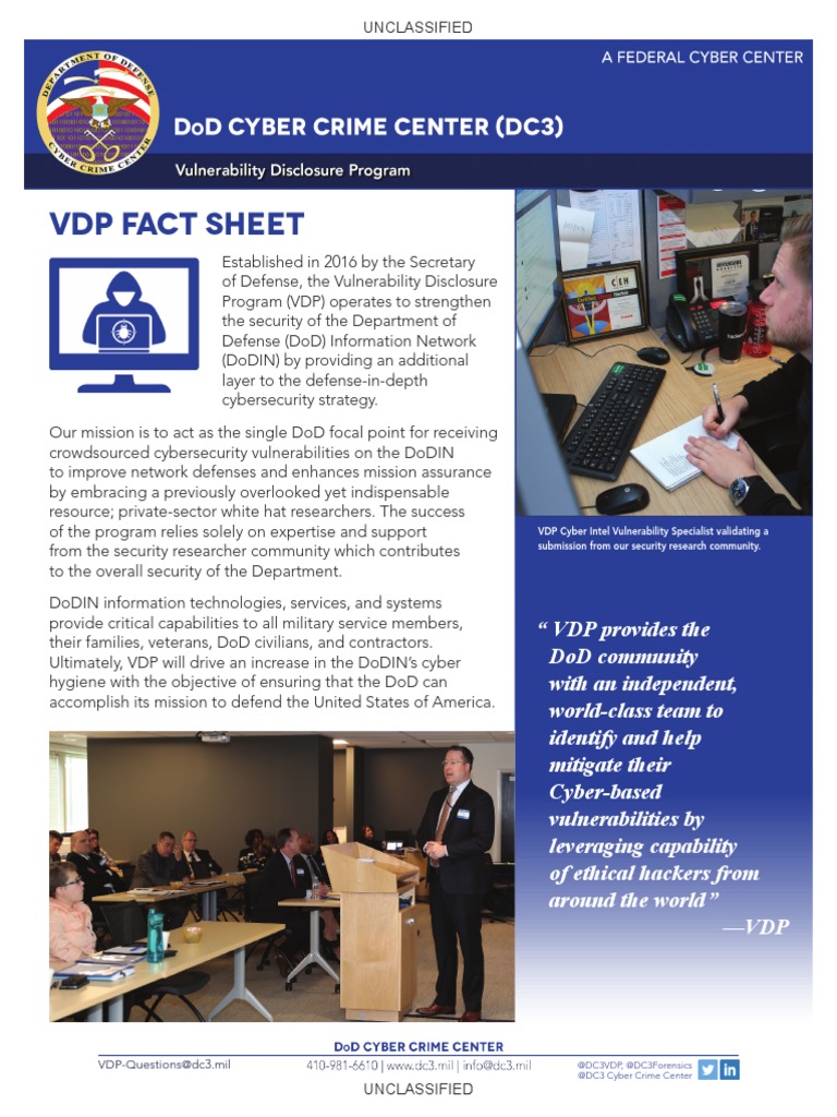 VDP - Fact Sheet - 2019 | PDF | Vulnerability (Computing) | Computer Security