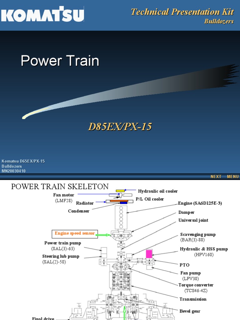 Komatsu D85EX-15 Power Train Overview | PDF | Technology & Engineering