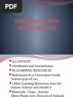 A LESSON PLAN in SCIENCE 6 Vertebrates and Invertebrates | PDF ...
