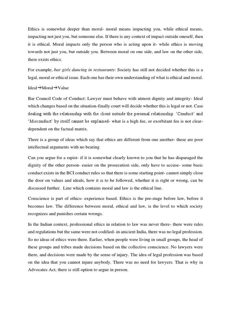 Legal Ethics - Class Notes | PDF | Advocate | Bar Association
