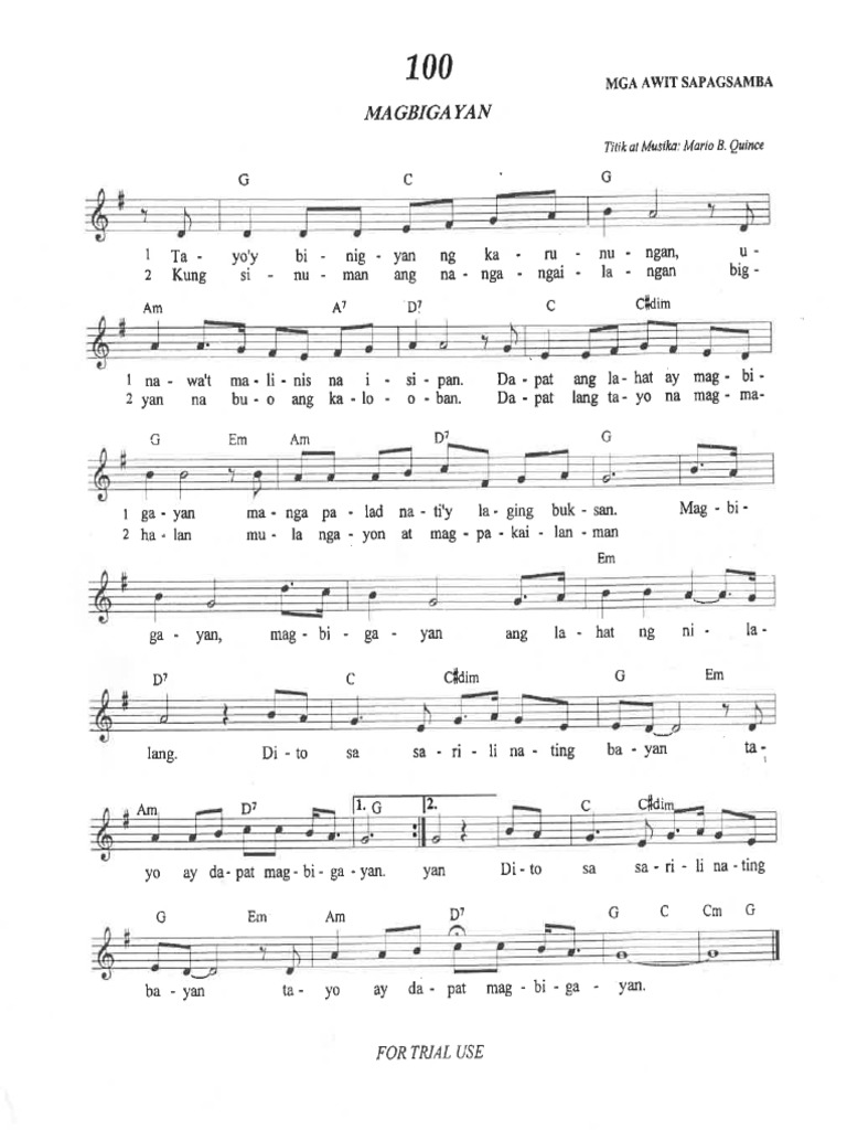 Mga Awit Sa Pagsamba (100-150) PDF | PDF