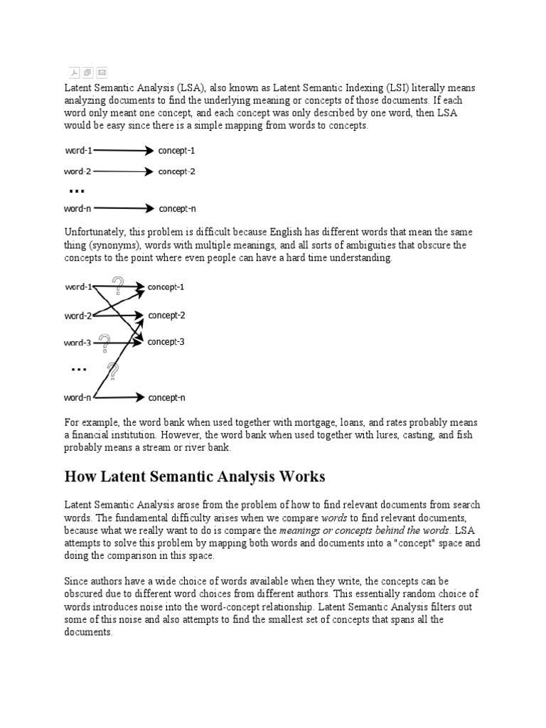 Latent Semantic Analysis | PDF