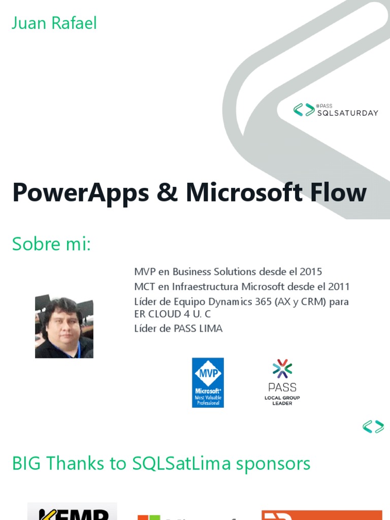 PASS SQLSaturday PowerApps Flow | PDF | Microsoft Azure | Mobile App