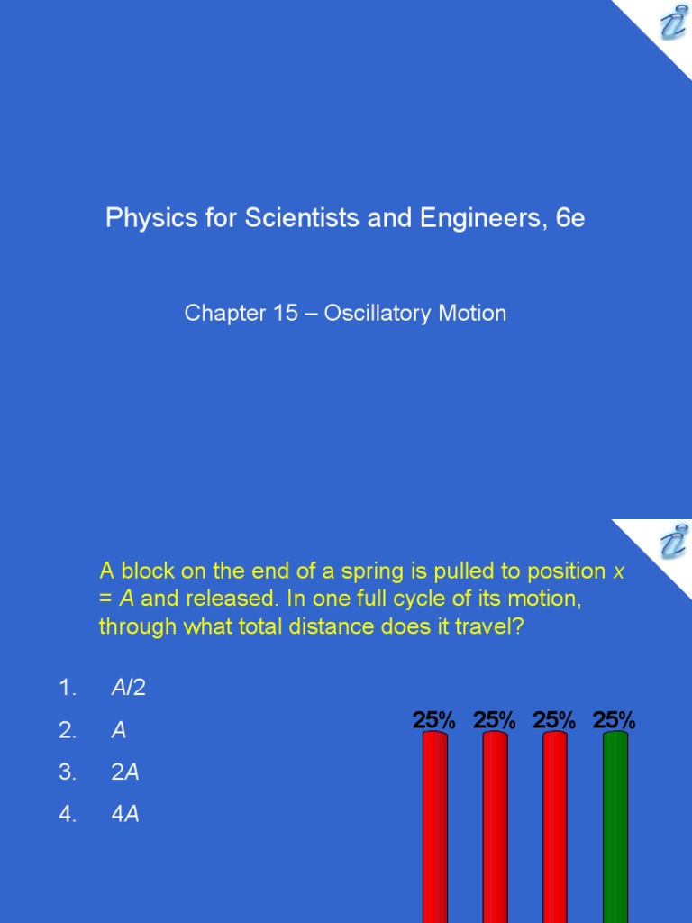 Physics For Scientists and Engineers, 6e: Chapter 15 - Oscillatory ...