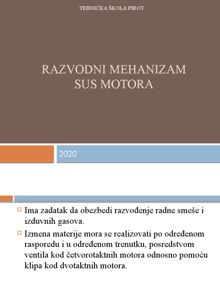 Razvodni Mehanizam Sus Motora | PDF
