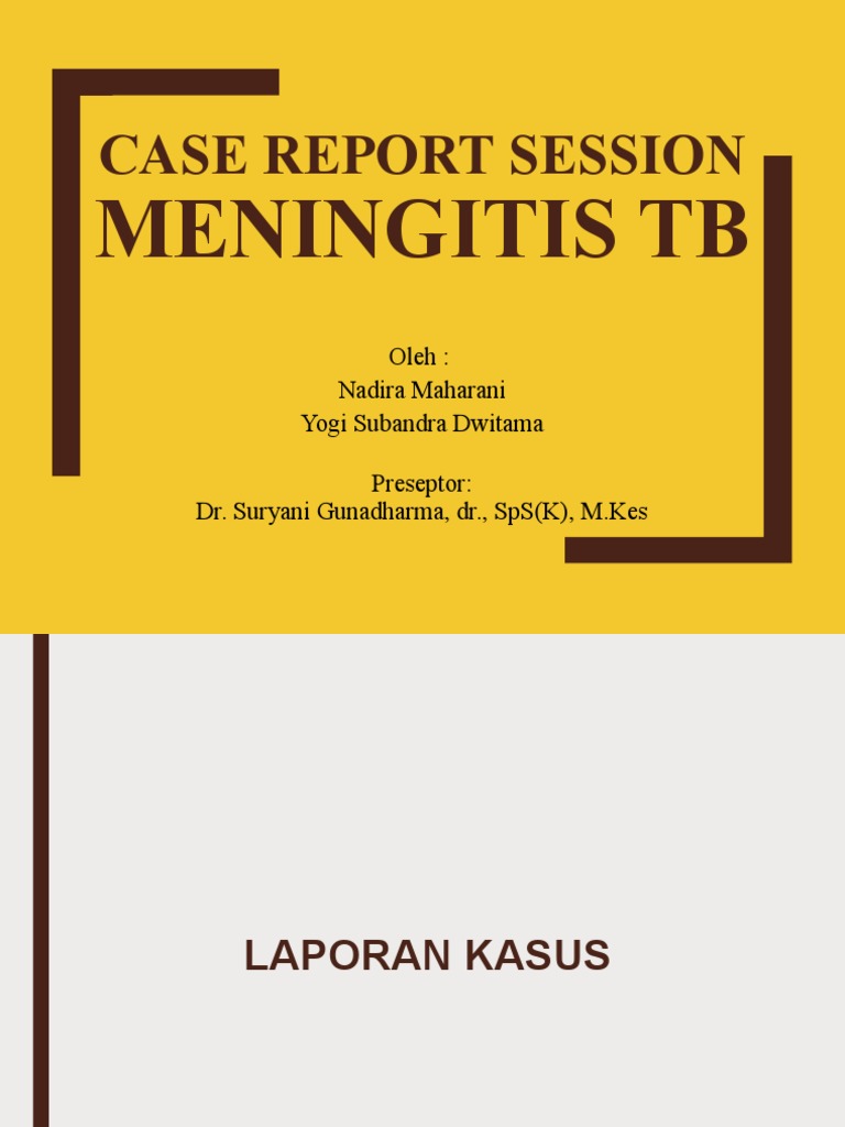 CRS Meningitis TB | PDF