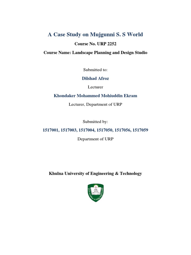 Case Study On Park | PDF | Parks | Road