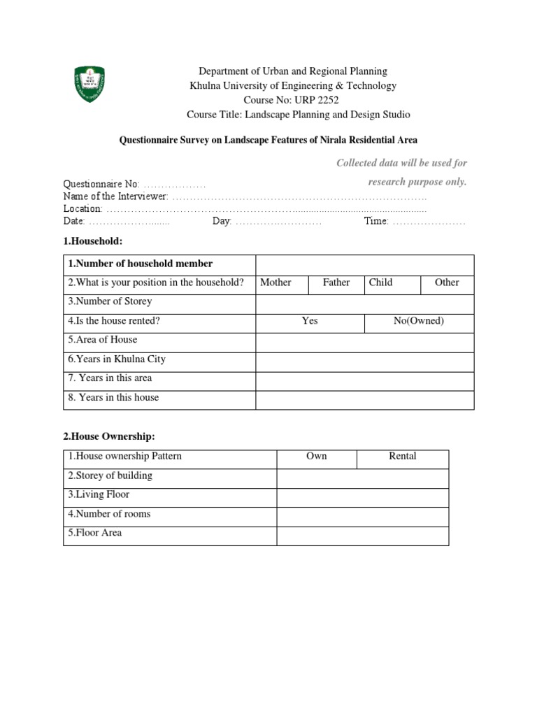 1.household: 1.number of Household Member: Questionnaire Survey On ...