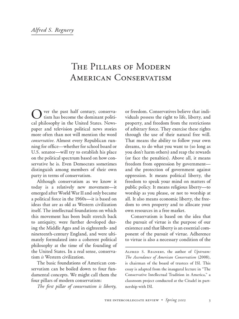 The Pillars of Modern American Conservatism: Alfred S. Regnery | PDF ...