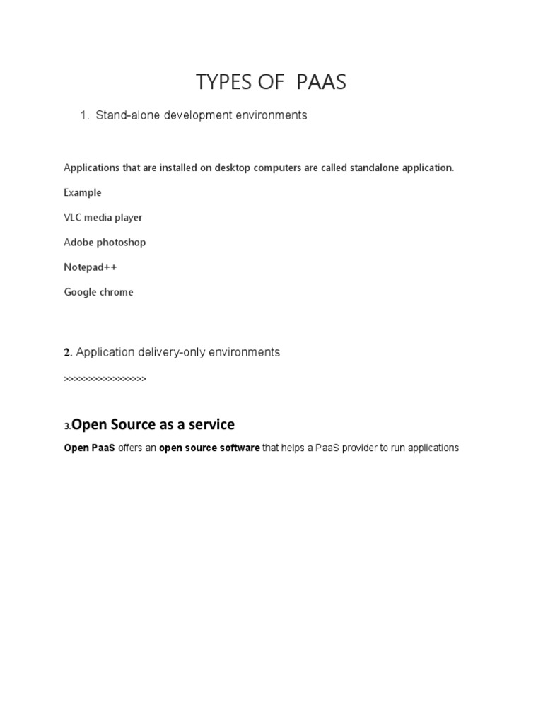 Types of Paas | PDF
