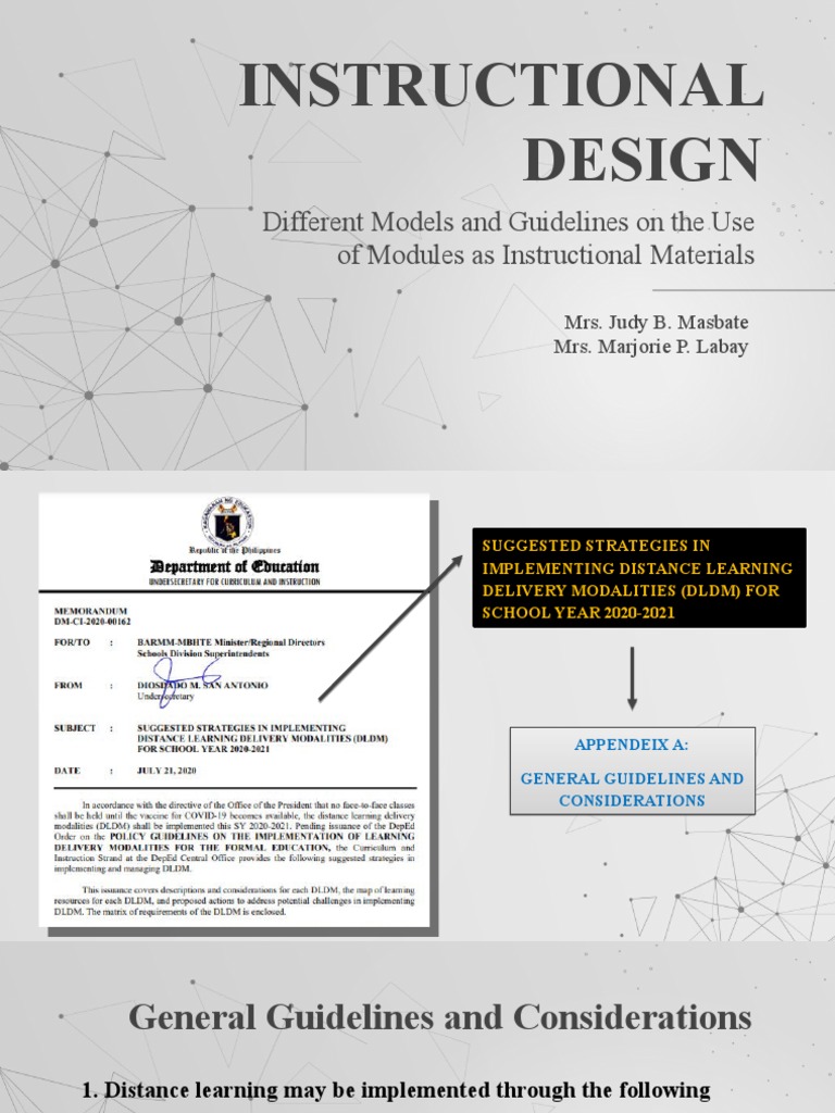 Maam Marj PL Guidelines | PDF | Distance Education | Learning