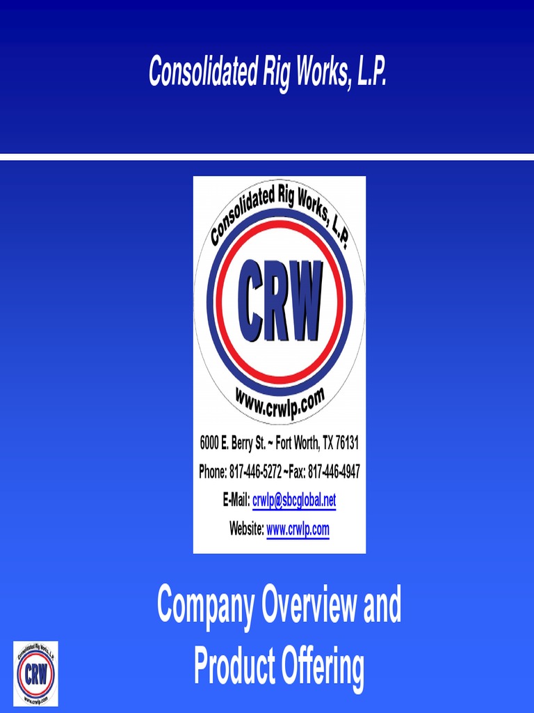 CRW Overview and Product Offering | PDF | Metal Fabrication | Pipe ...