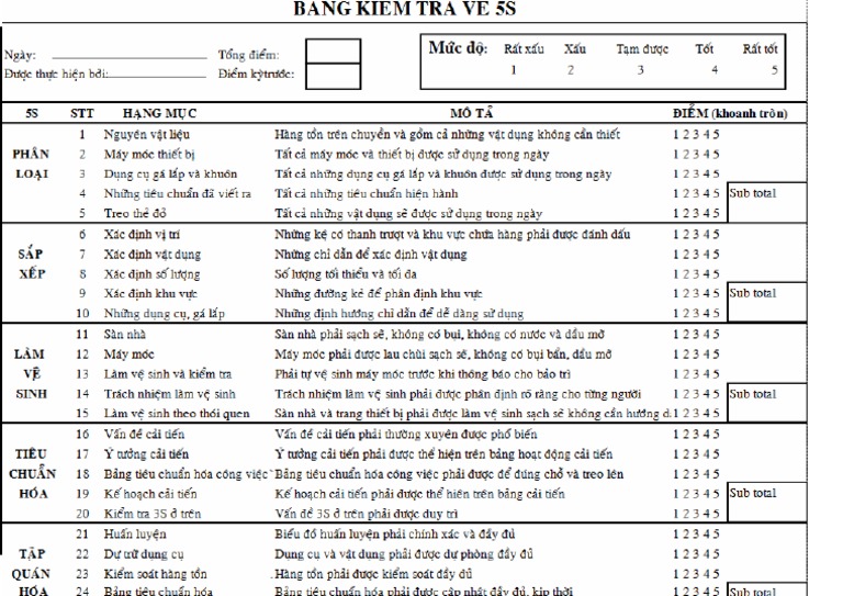 5S - Audit - Checklist - NEW | PDF